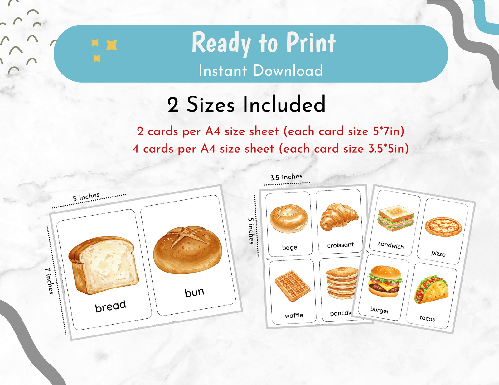 Food Flashcards – Peek A Boo Learning Space
